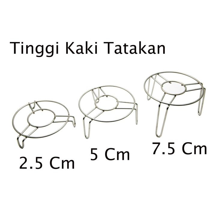 Jual Jual Han Tatakan Panci/Kukusan Stainless Tebal Kaki 3 15X15X5 ...