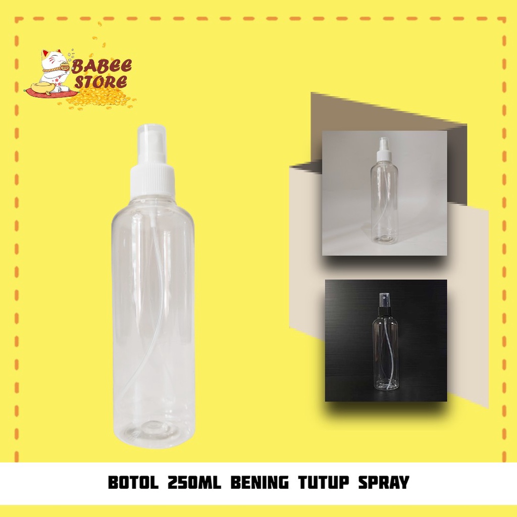 Jual BABEE - BOTOL PLASTIK 250ML SPRAY BENING PUTIH / BOTOL 250 ML WADAH ISI ULANG [HARGA GROSIR ...