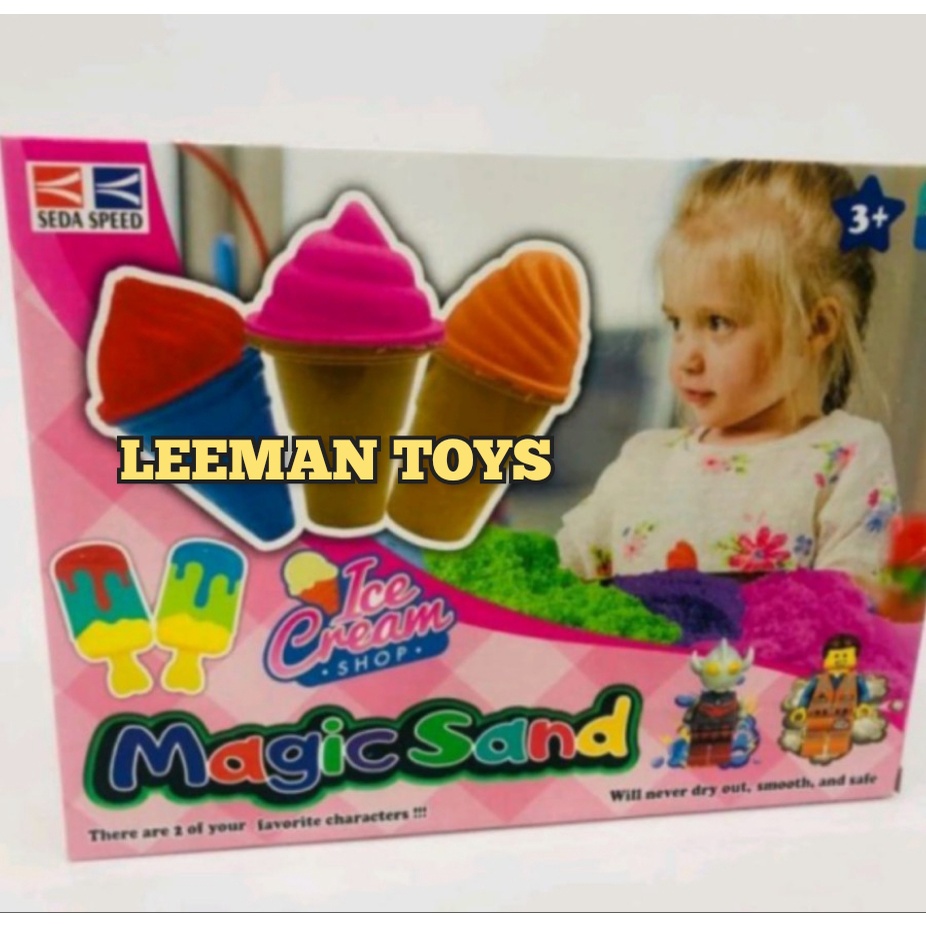 Jual Mainan Anak Pasir Space Sand Es Krim Ada Sekop Dan Cetakannya ...