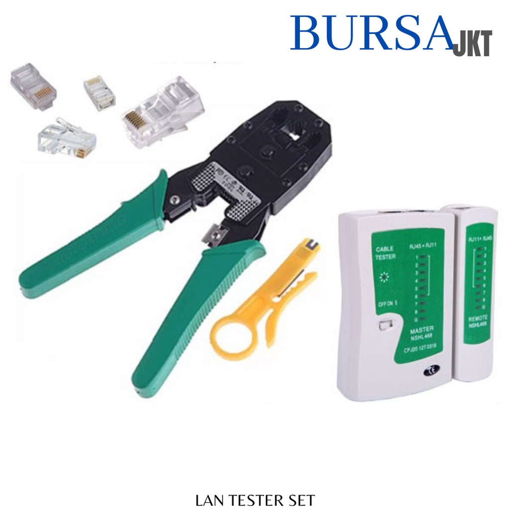 Jual CRIMPING TOOL RJ45 SET TESTER KABEL LAN | Shopee Indonesia