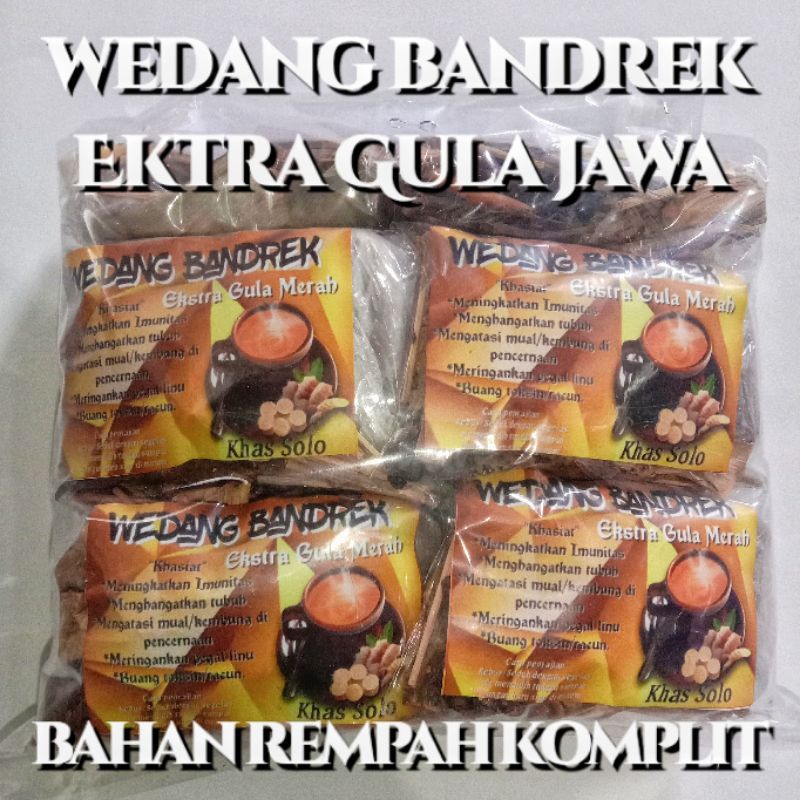 Jual 1PACK/10BKS WEDANG BANDREK GULA JAWA REMPAH PALING KOMPLIT JSR ...