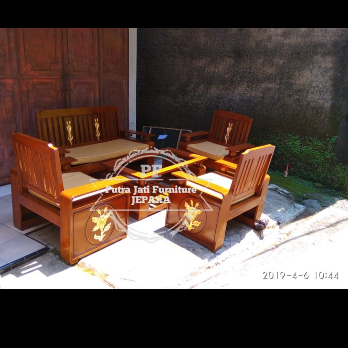 Jual Kursi tamu dan busa dudukan meja kursi ukir terbaik kayu jati sofa ...