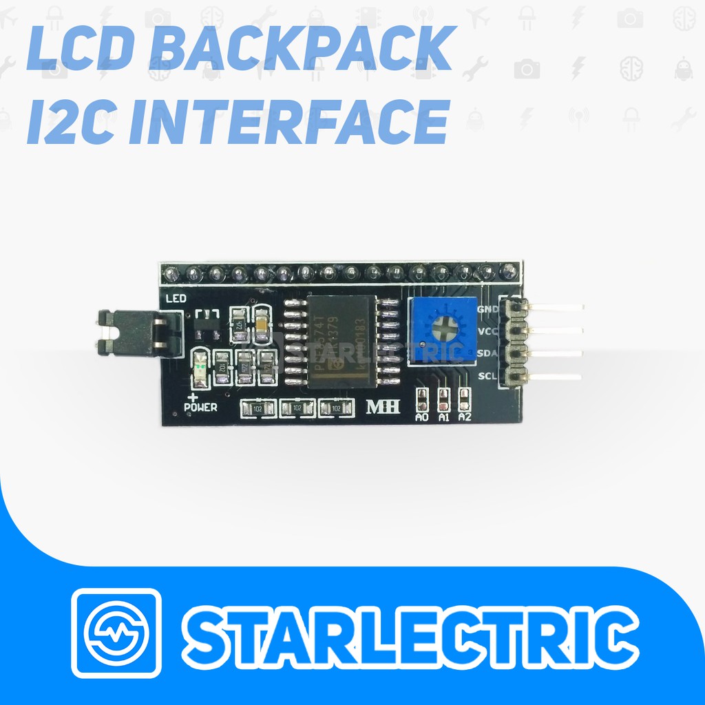 Jual IIC I2C Serial Interface for LCD 1602 Backpack Board Arduino ...