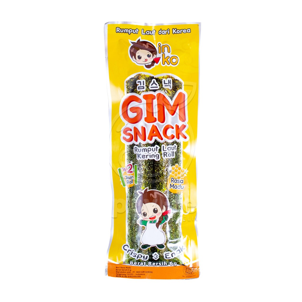 Jual Inko Gim Snack Rumput Laut Rasa Madu/Udang/Pedas / CEMILAN ...