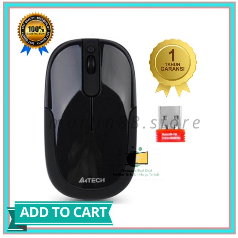 Jual A4TECH MOUSE G9-110F WIRELESS, 3 BUTTONS + 1 WHEEL, HITAM ...