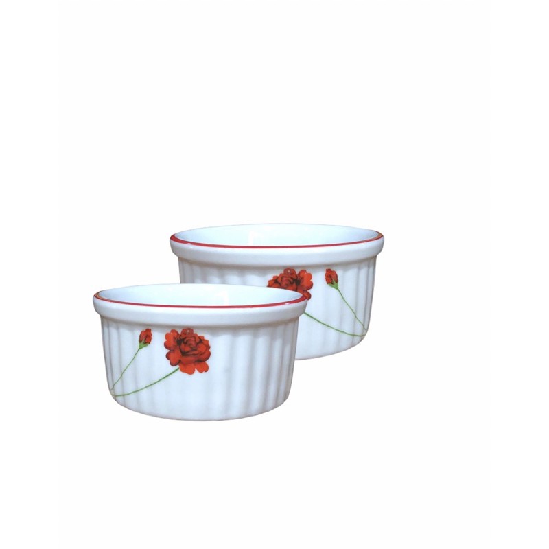 Jual TDSHOP RAMEKIN MANGKOK KERAMIK PUDDING JELLY KUE MICROWAVE MOTIF ...