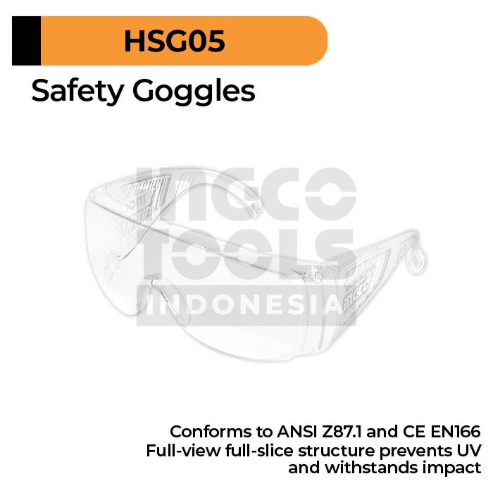 Jual Safety Goggles INGCO HSG05 Goggle Google Kacamata Kaca Mata Proyek Tukang Teknisi Gerinda ...