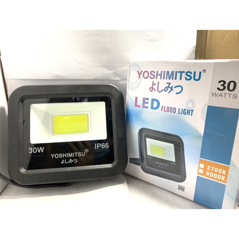 Jual LAMPU LED TEMBAK SOROT SUPER TERANG TAHAN AIR 30watt 30W 30 watt PUTIH KUNING YOSHIMITSU ...