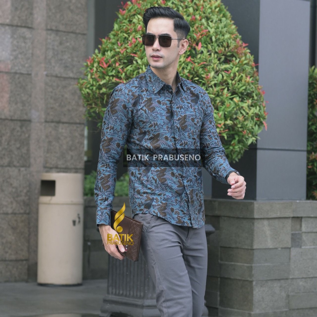 Jual ADHIKARA XL Kemeja Atasan Baju Batik Pria Cowok Laki Laki Slimfit ...