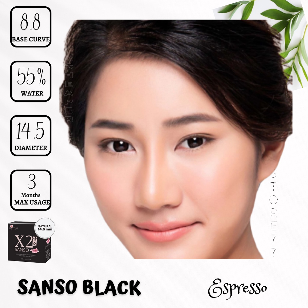 Jual SOFTLENS SANSO BLACK DIA. 14.50mm MATA SENSITIF | SILICONE HYDROGEL BY X2 - NORMAL | Shopee ...