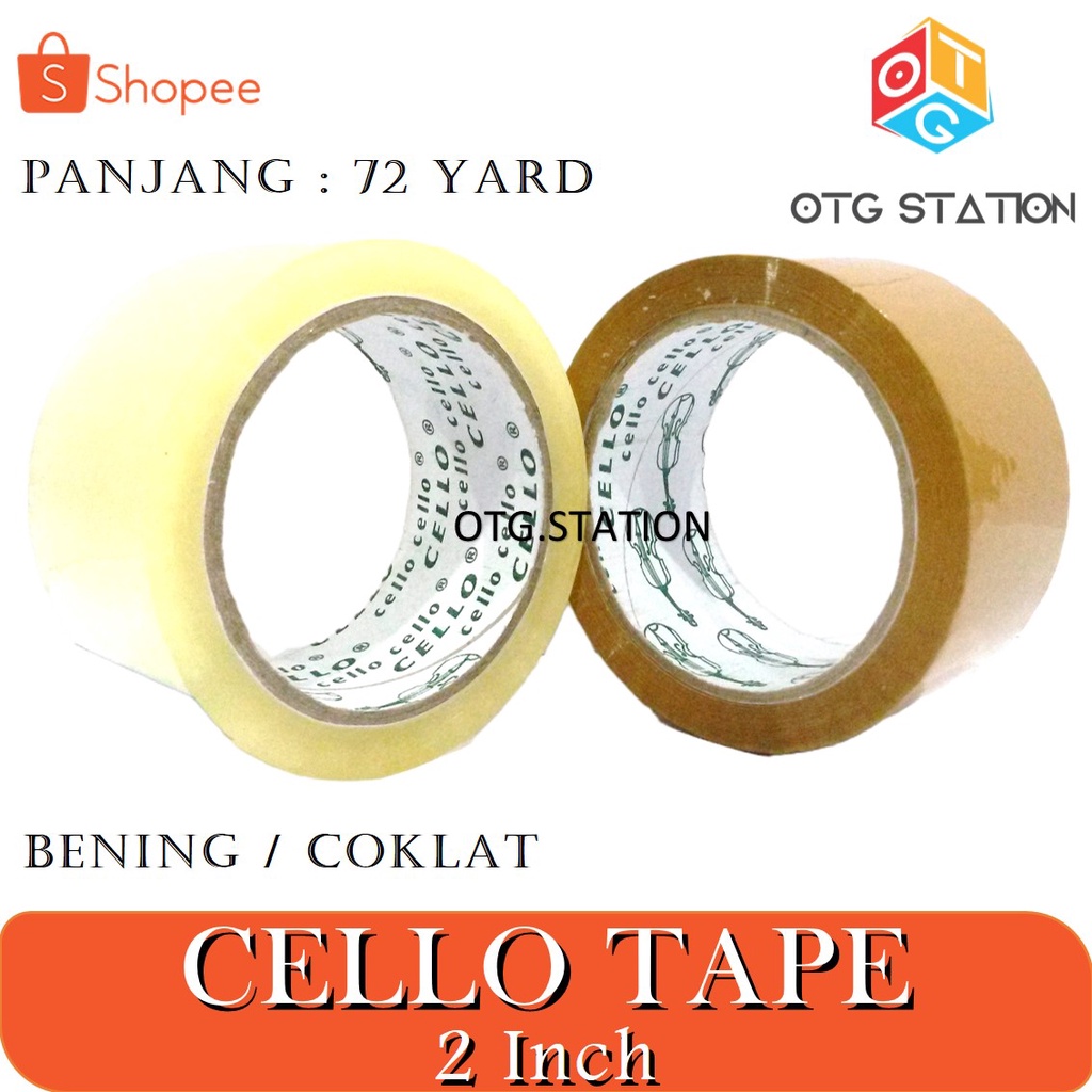 Jual Cello Tape 2 Inch Isolasi Besar Cellotape Lakban Lem Perekat ...