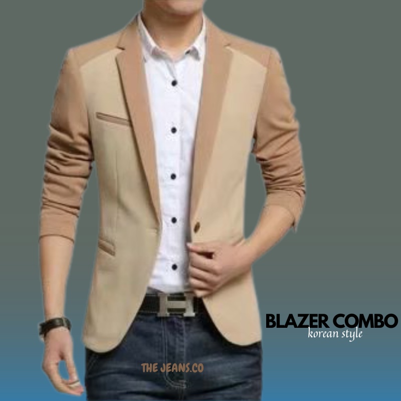 Jual Jas Cowok Casual Slimfit/ Blazer Kekinian Pria Korea/ Jas Santai ...