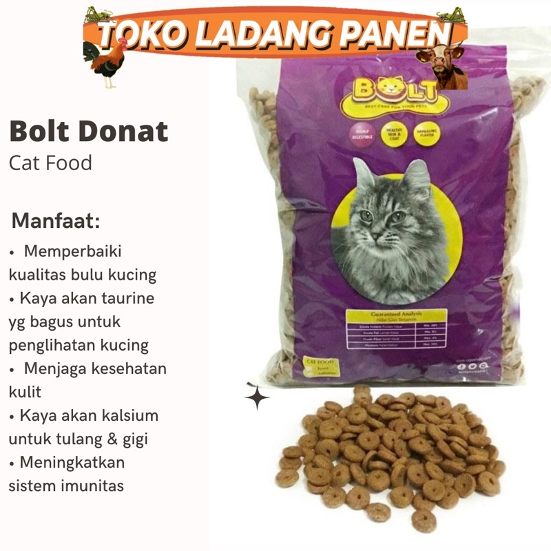 Jual BOLT PAKAN KUCING DEWASA DRY CAT FOOD | Shopee Indonesia