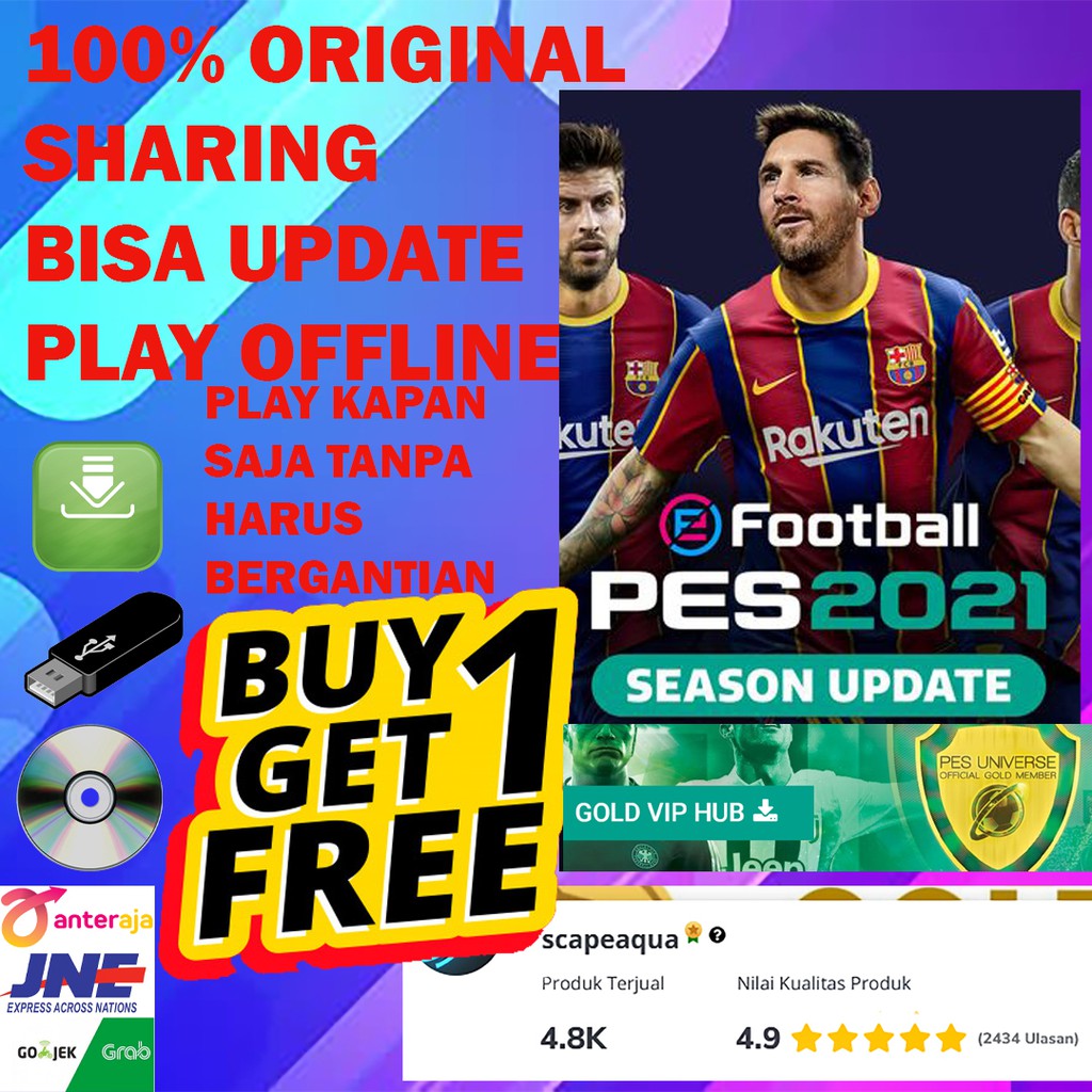 Jual PES 2021 Efootball PES 2021 ORIGINAL PC + PATCH PES 21 TERBARU ...