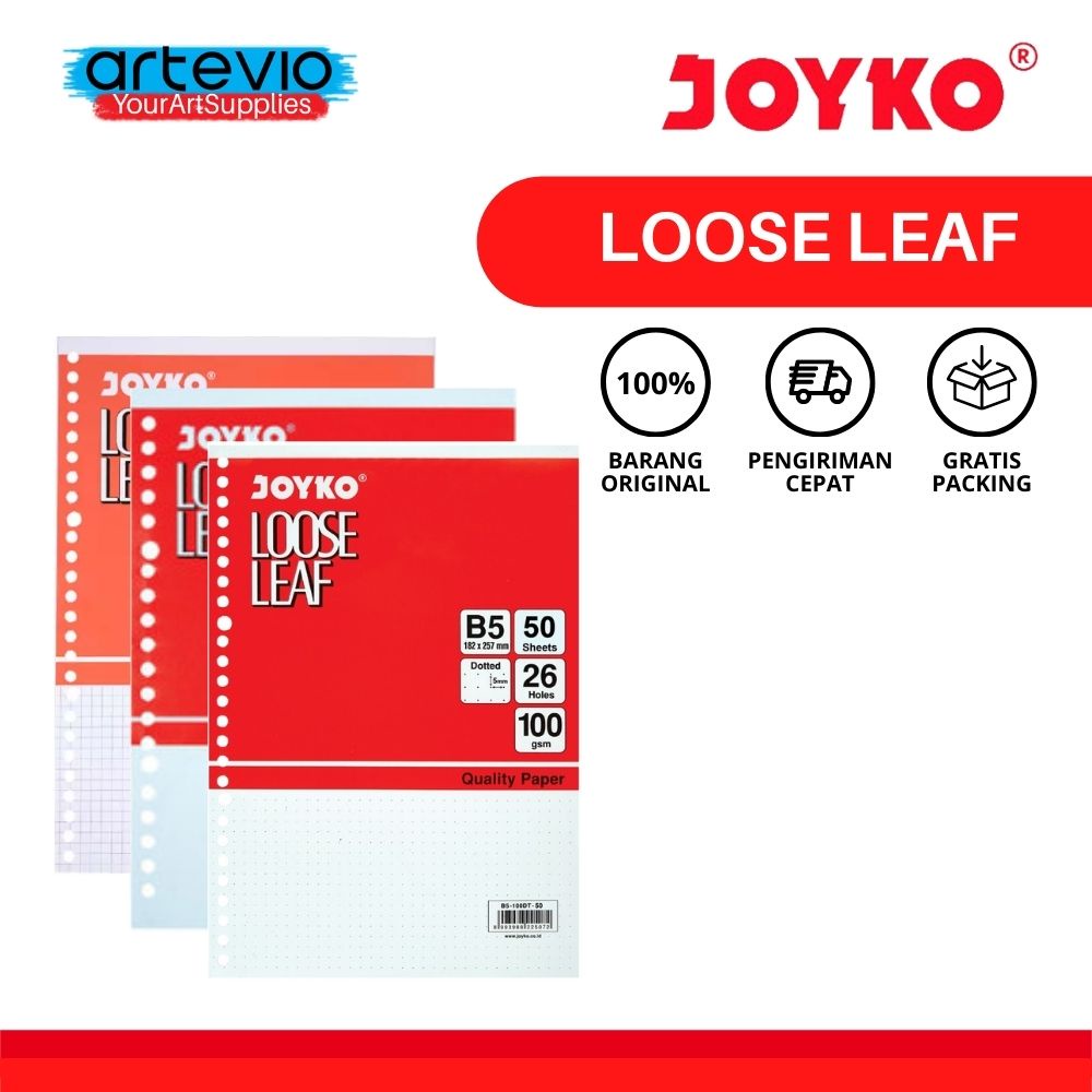 Jual Kertas Binder Joyko Loose Leaf B5 100gsm 50 Sheets | Shopee Indonesia