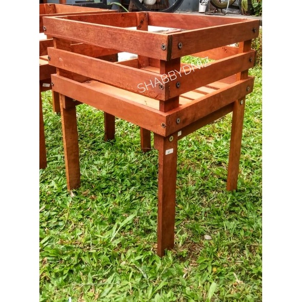 Jual STANDING POT KAYU ULIN/STANDING PLANTER/POT TINGGI KAYU ULIN ...