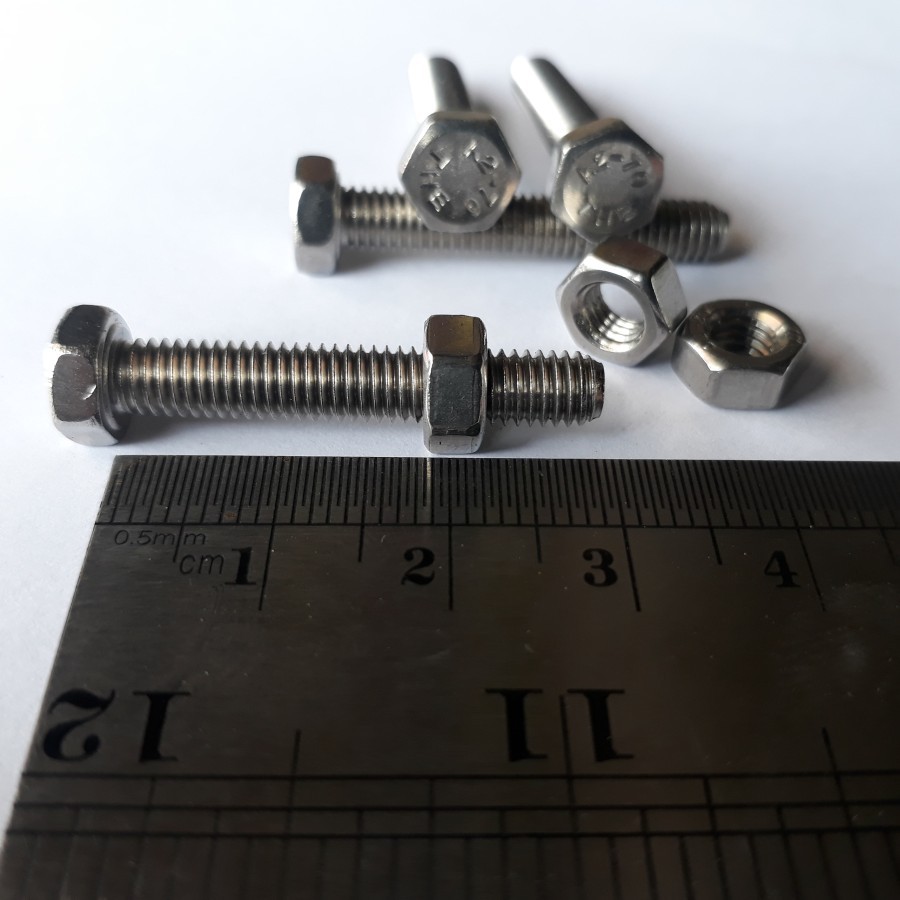 Jual BAUT STAINLESS M5 X 30 SS SUS 304 M5X30 ANTI KARAT KUNCI 8 DRAT 8 ...