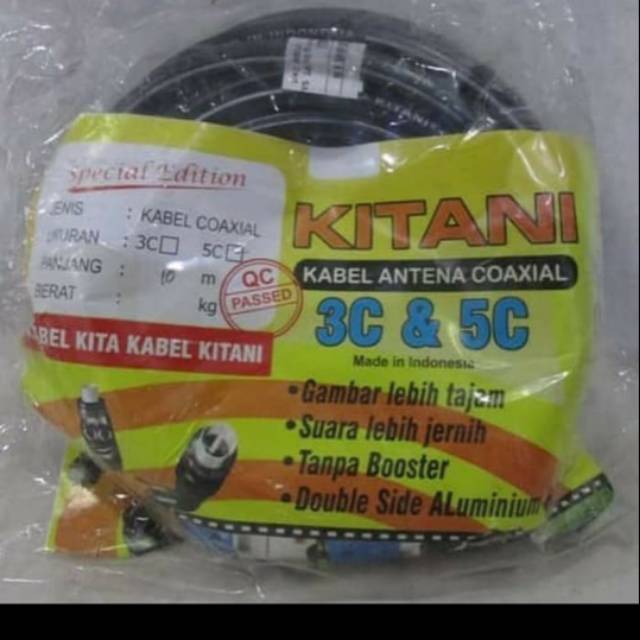 Jual Kabel antena kitani 10 meter original (asli) 5c - 2v | Shopee ...