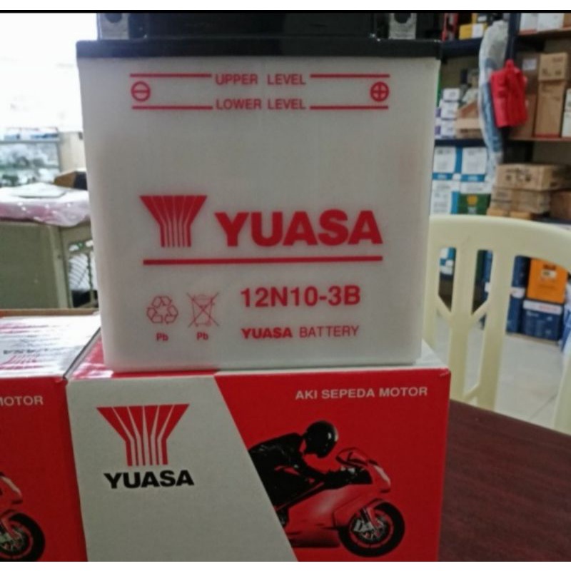 Jual AKI BATERAI BASAH YUASA 12N10-3B SEPEDA MOTOR THUNDER BINTER VESPA TANPA AIR KOSONG SEGEL ...