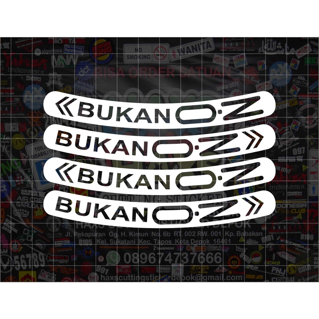 Jual Cutting Sticker Bukan Oz 1 Set 4 Pcs | Shopee Indonesia
