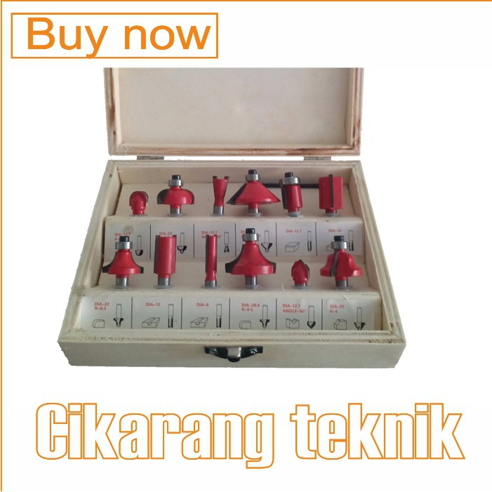 Jual MATA PROFIL ROUTER BITS TRIMMER PROFIL TRIMER KAYU SET 12 PCS ...