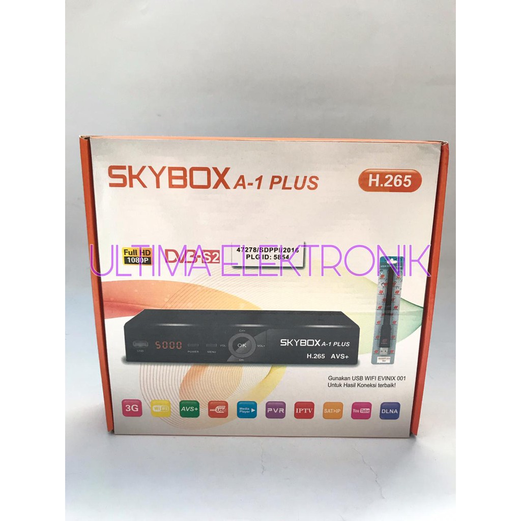 Jual Receiver Parabola Skybox A1 Plus H265 HEVC WEBSERVER | Shopee ...