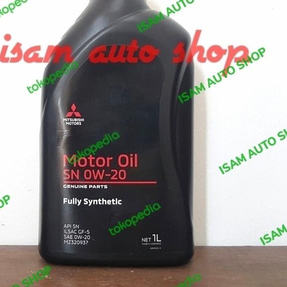 Jual oli mitsubishi genuine oil 0w20 Fully synhtetic 1 Liter - Hitam ...