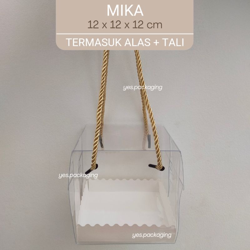 Jual [12x12x12cm] MIKA TALI Box Kotak Mika Handle Tali Clear Transparan ...