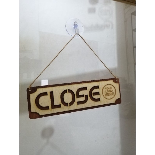 Jual Signage Open Close Penanda Buka Tutup Custom Logo | Shopee Indonesia