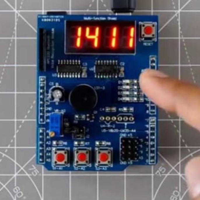 Jual Arduino Uno Learning Kit Buzzer Led 7 Segment Button Shield ...