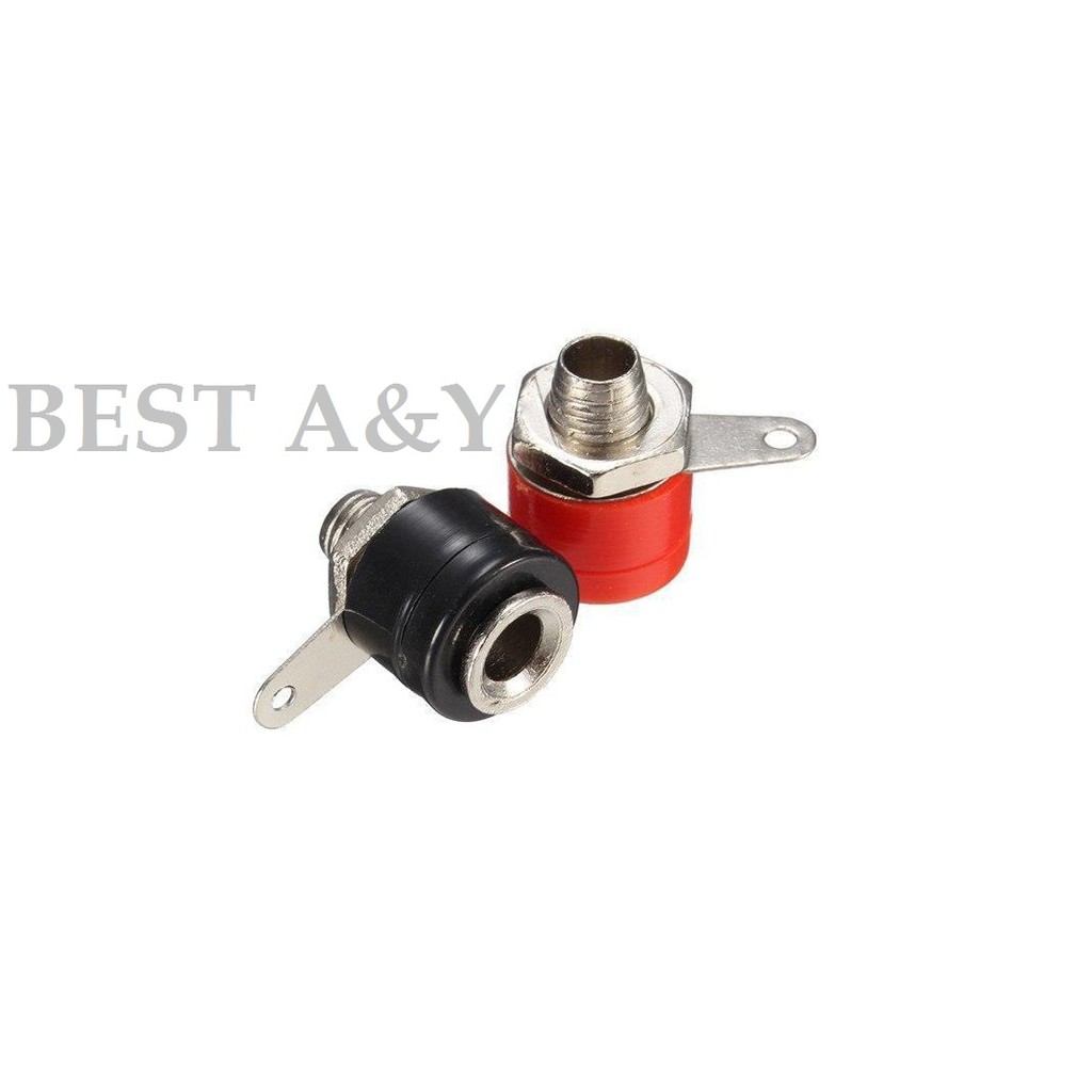 Jual Banana Socket Jack Female for Banana Plug Terminal Connector Merah ...