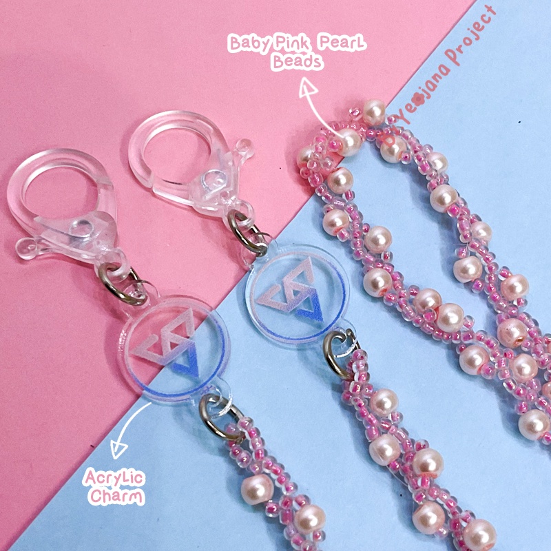 Jual KPOP FANDOM STRAP MASK PEARL BEADS/MUTIARA ACRYLIC CHARM ...