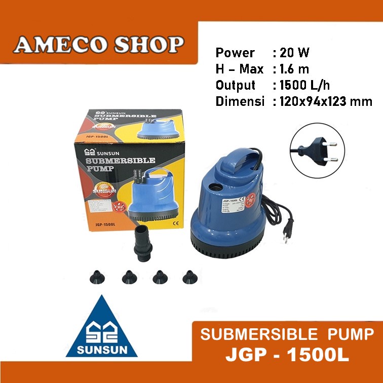 Jual SUNSUN JGP 1500 Submersible Water Pump Pompa Air Celup Kolam ...