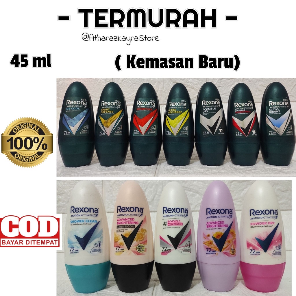 Jual ok_ngeng (ORI) REXONA MEN Deodorant Roll On 45ML || untuk PRIA ...
