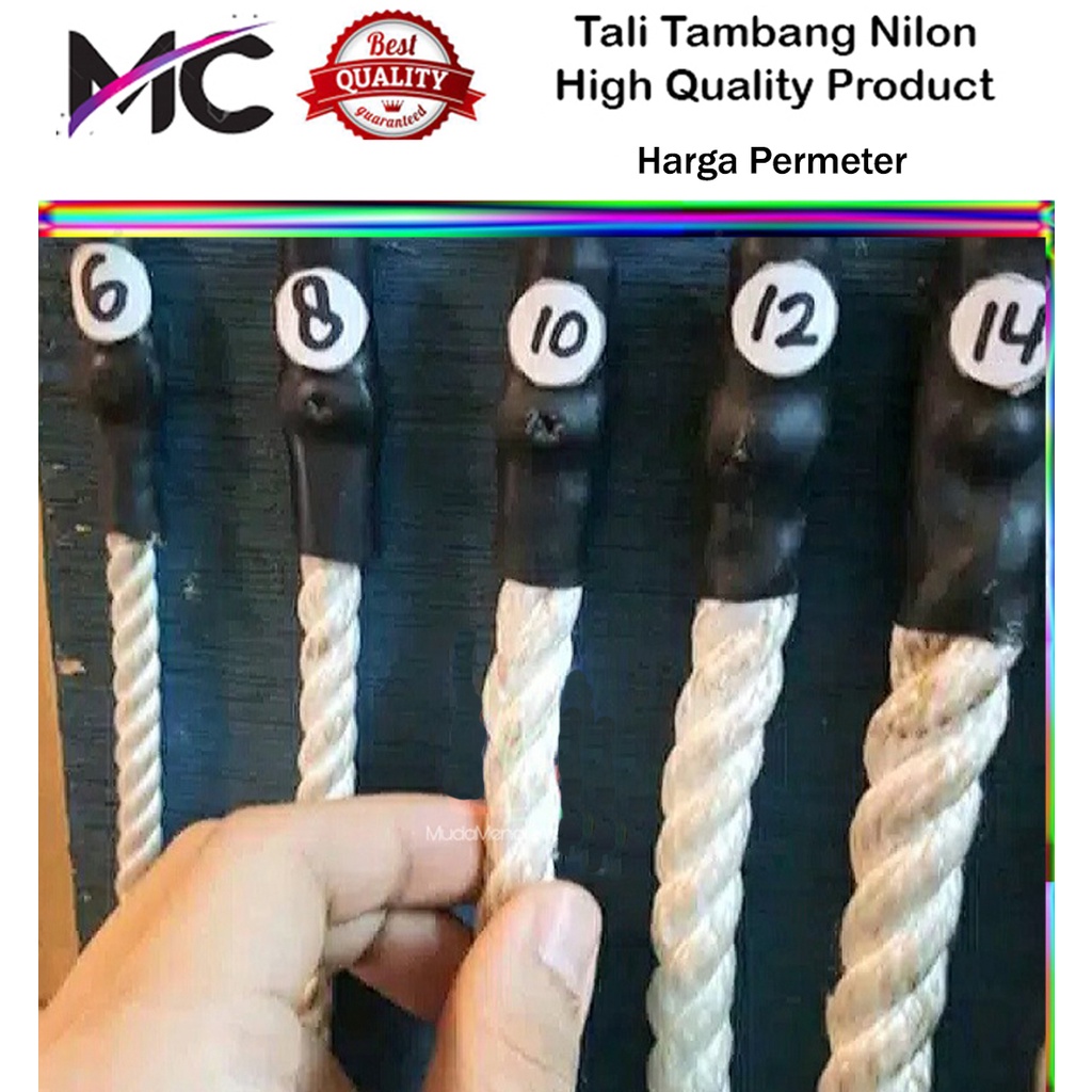Jual Tali Tambang Besar Nilon Nylon Rope 10mm 12mm 14mm Pengikat Barang ...