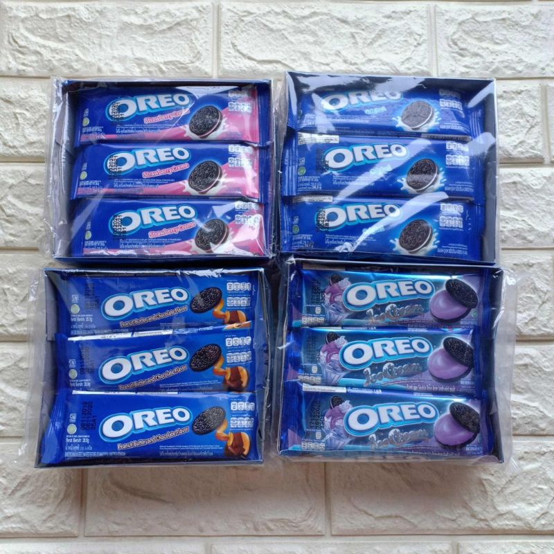 Jual OREO BISKUIT ORIGINAL STRAWBERRY CREME CHOCOLATE CREME ICE CREAM ...