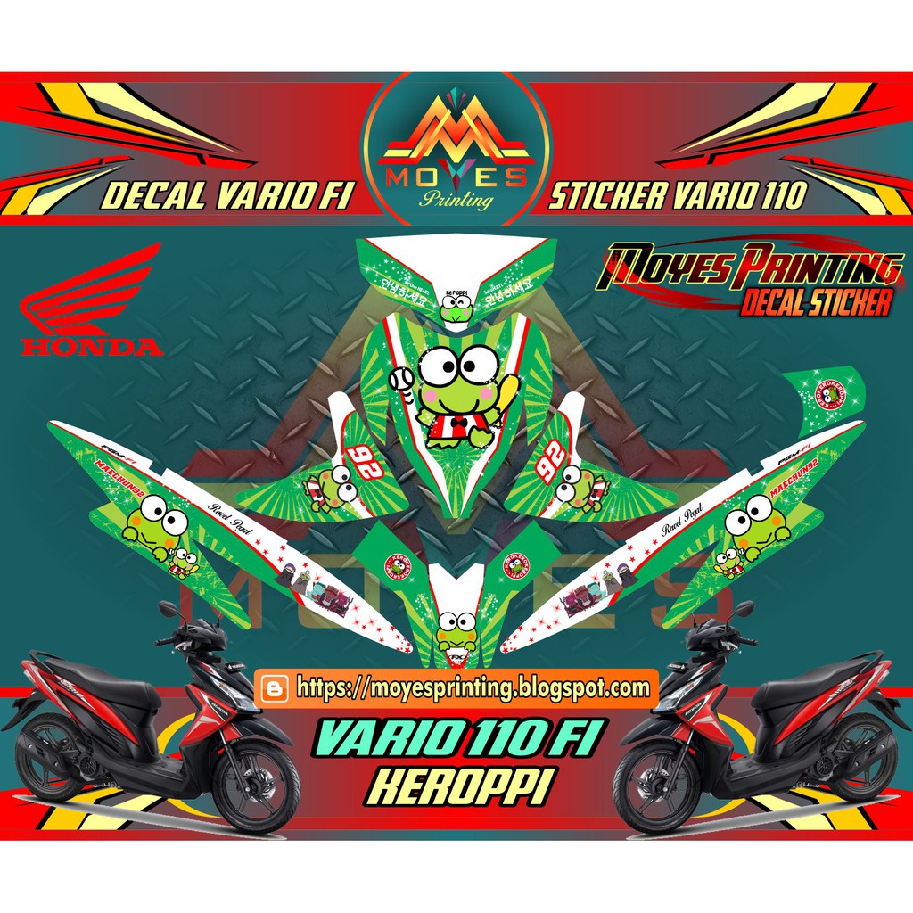 Jual Decal Sticker Full Body Honda Vario 110 FI Keroppi - Striping ...