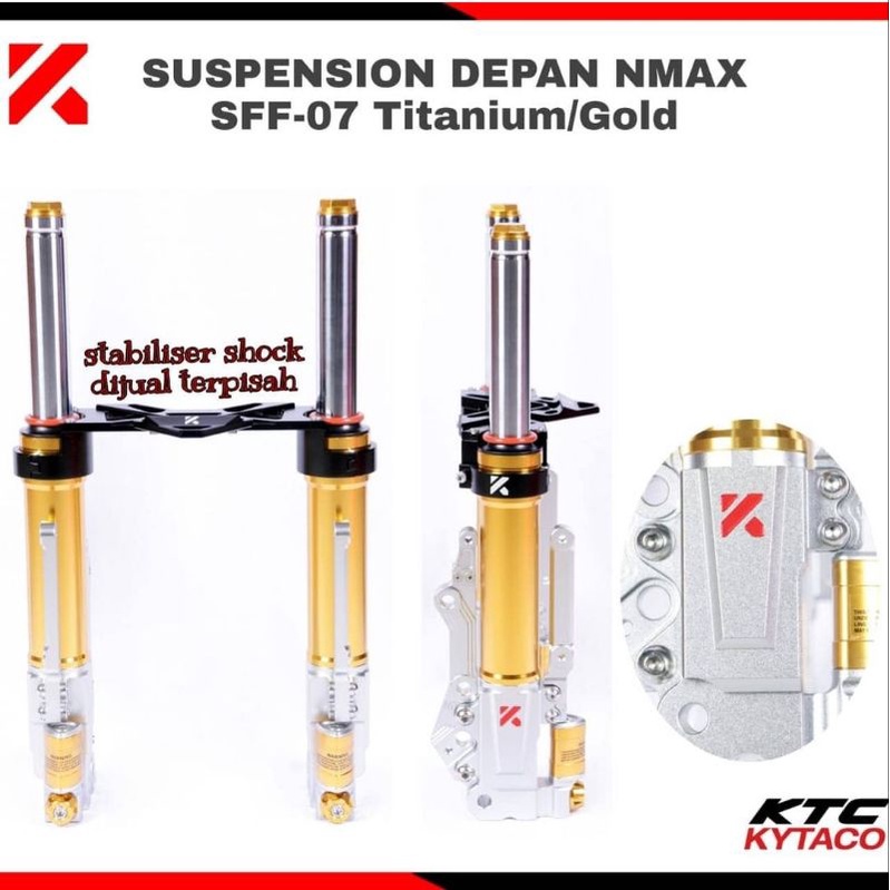 Jual Suspension Nmax ktc kytaco| Shock Depan Nmax By Ktc kytaco gold ...
