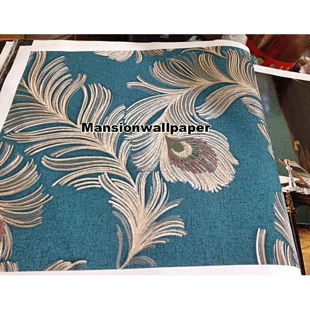 Jual Wallpaper Dinding Luxury Bulu Merak (Roll Besar) | Shopee Indonesia