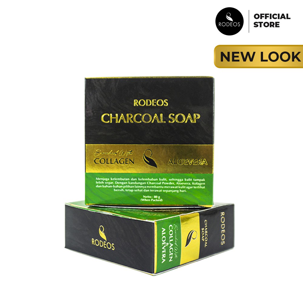 Jual Rodeos Bamboo Charcoal Soap | Collagen & Aloevera 80g | Shopee ...