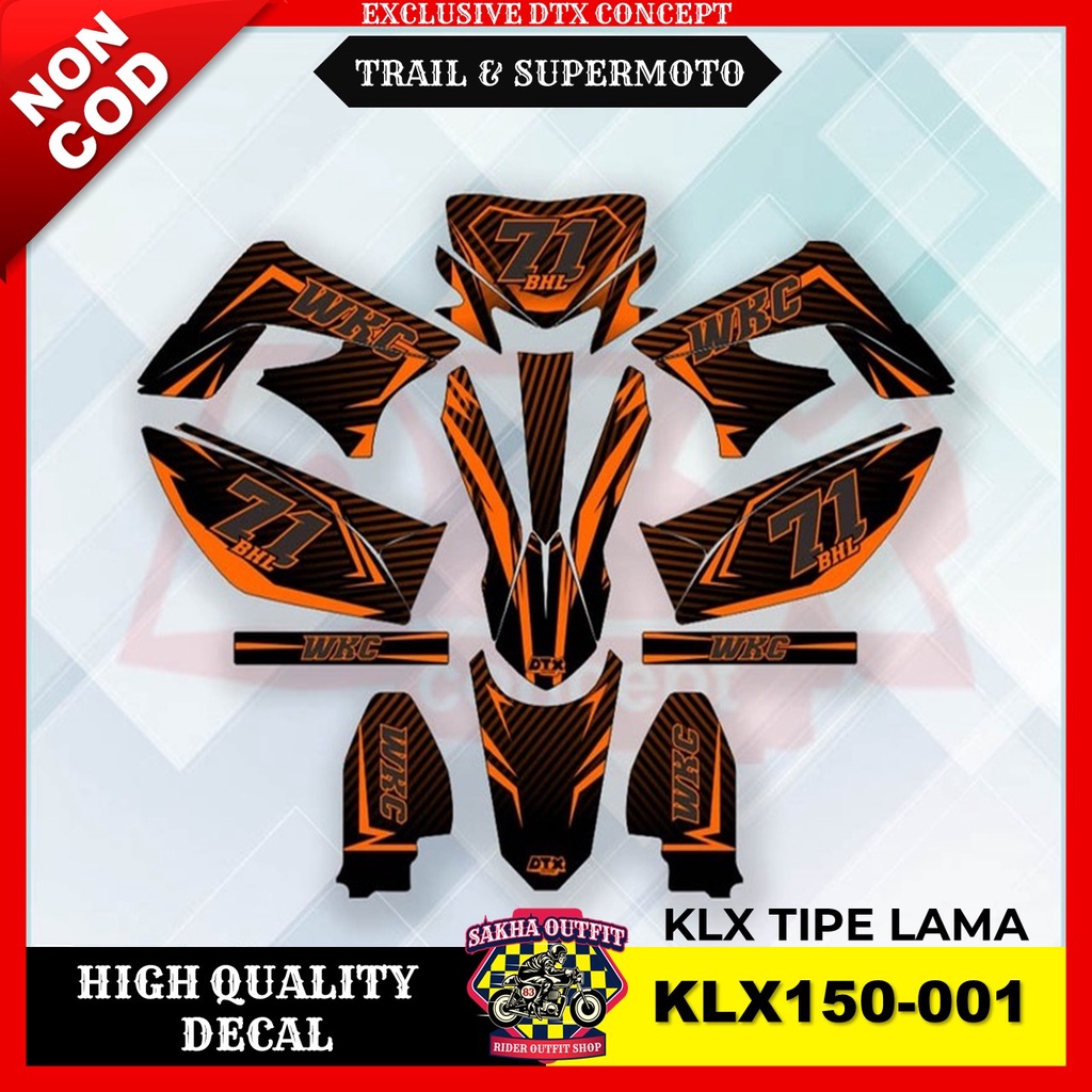 Jual Decal KLX stiker motor stiker trail KLX stiker motor keren decal ...