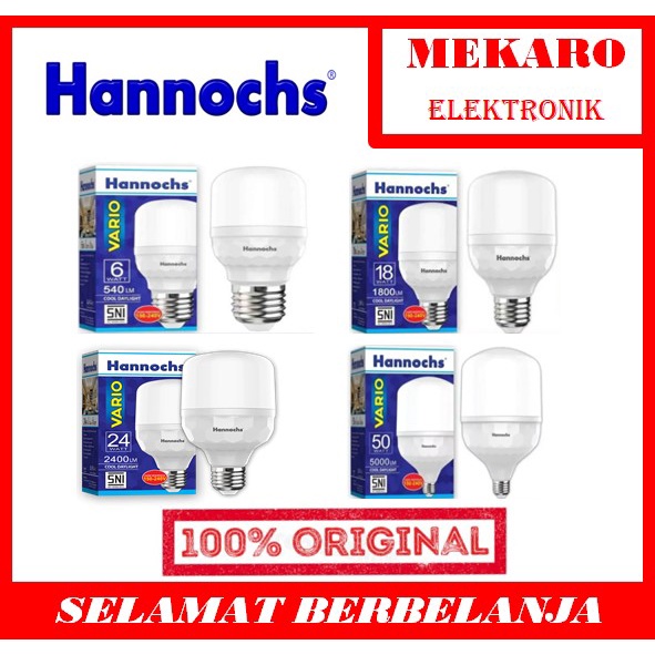 Jual 6-50 WATT HANNOCHS LAMPU LED VARIO 6W 12W 18W 24W 30W 36W 45W 50W CAHAYA PUTIH | Shopee ...