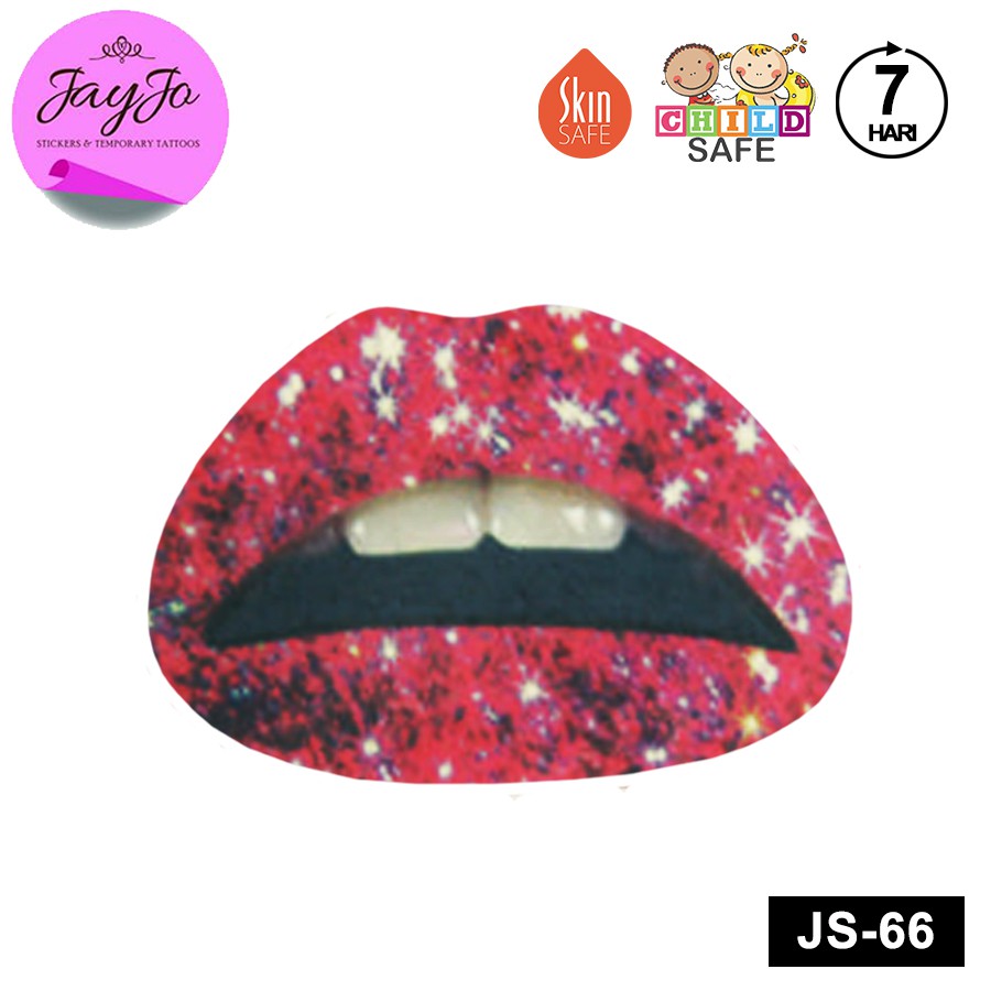 Jual JS-66 Lip Sticker Temporary Tattoo/ Lip Stickers / Lip Tattoo ...
