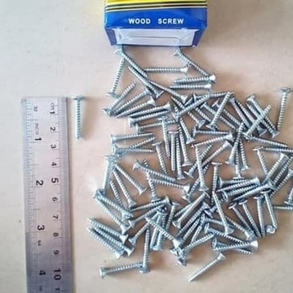 Jual SKRUP SEKRUP BAUT 1 1/4" X 6" SJT / WOOD SCREW PER BOX BERKUALITAS ...