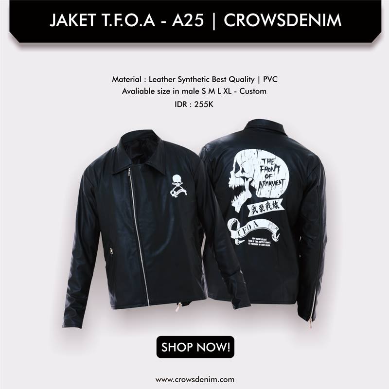 Jual Jaket kulit hitam biker The front of armament | Shopee Indonesia