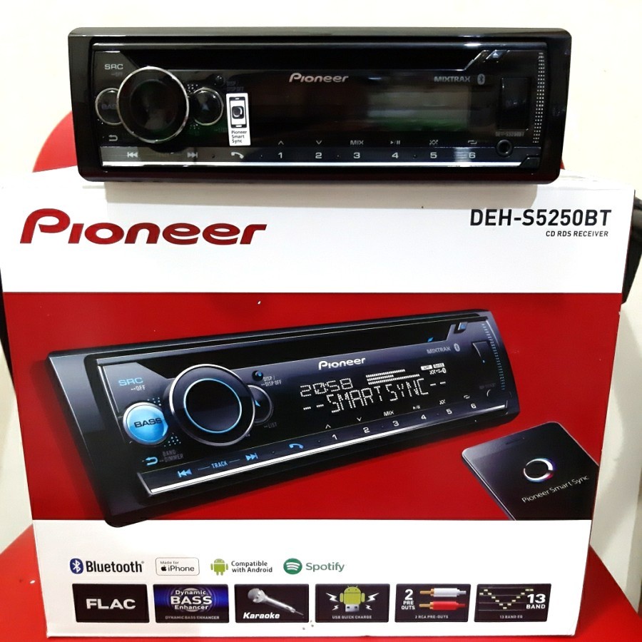 Jual PIONEER DEH-S5250BT / 5250BT Headunit Single Din Bluetooth CD mp3 usb ORI | Shopee Indonesia