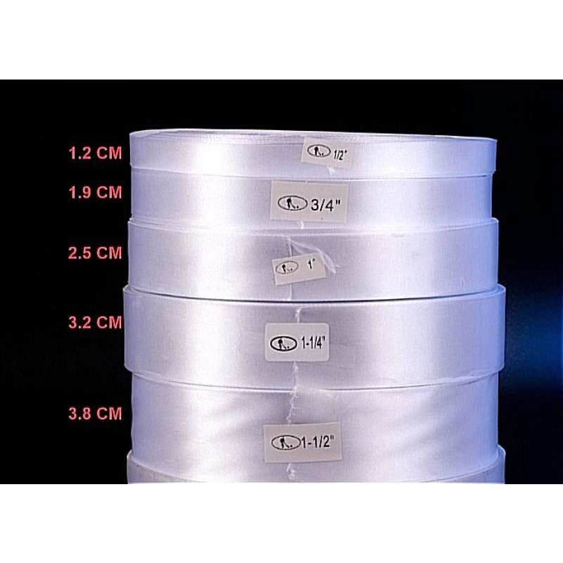 Jual Pita Label Saten Putih/Pita Label Saten Hitam/Pita Merek/pita ...