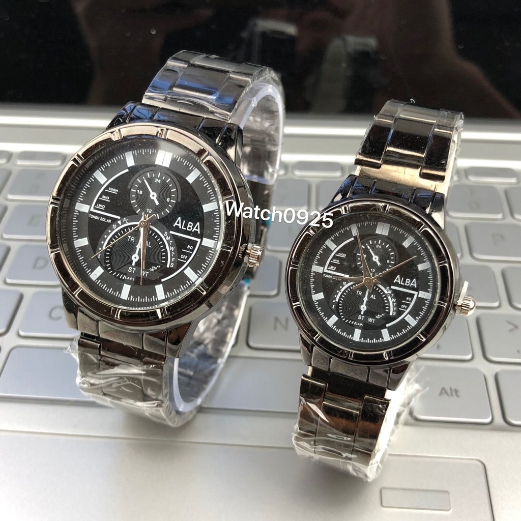 Jual Jam Tangan Couple Kuarsa sabuk baja menonton pria dan wanita ...
