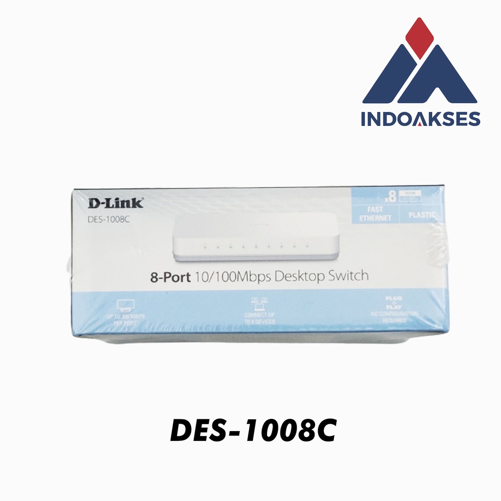 Jual Switch Hub Dlink 8 Port DES 1008C 10/100Mbps DES-1008C Fast ...