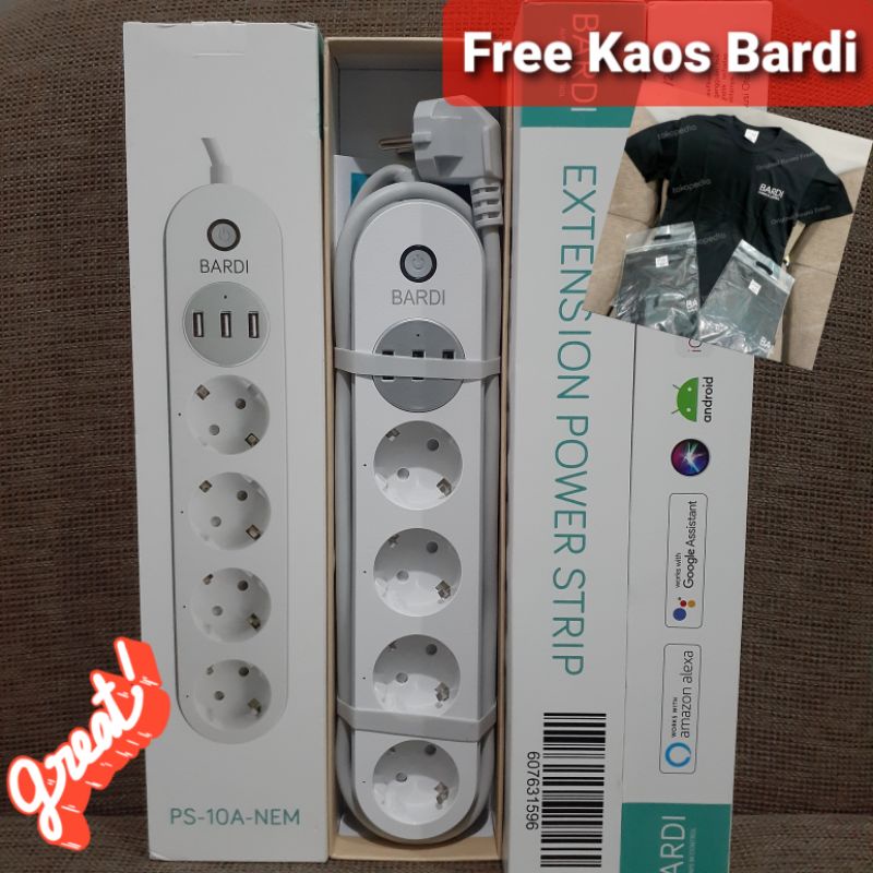 Jual Bardi Smart Extension Power Strip Resmi | Shopee Indonesia